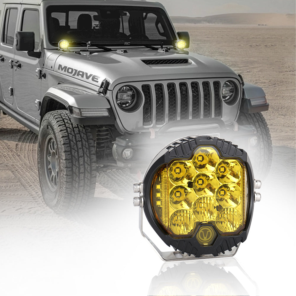 5 Inch Off Road LED Driving Light Yellow Lens 1PC – Tavaray